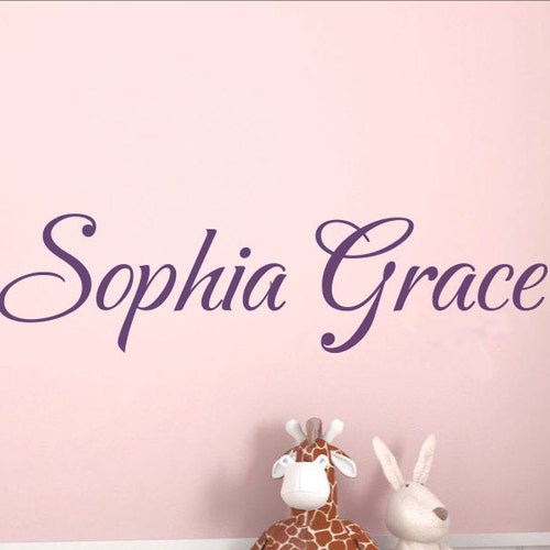 Name Wall Decal Teen Girls Room Decor Baby Girl Nursery Name - Etsy