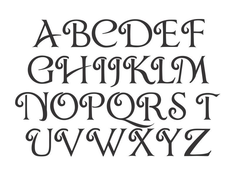 Monogram Letters for Wall Single Letter Vinyl Lettering | Etsy