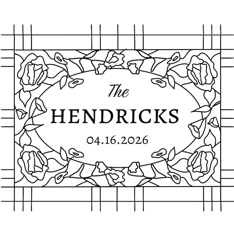 Faux Glass Window Template - Etsy UK