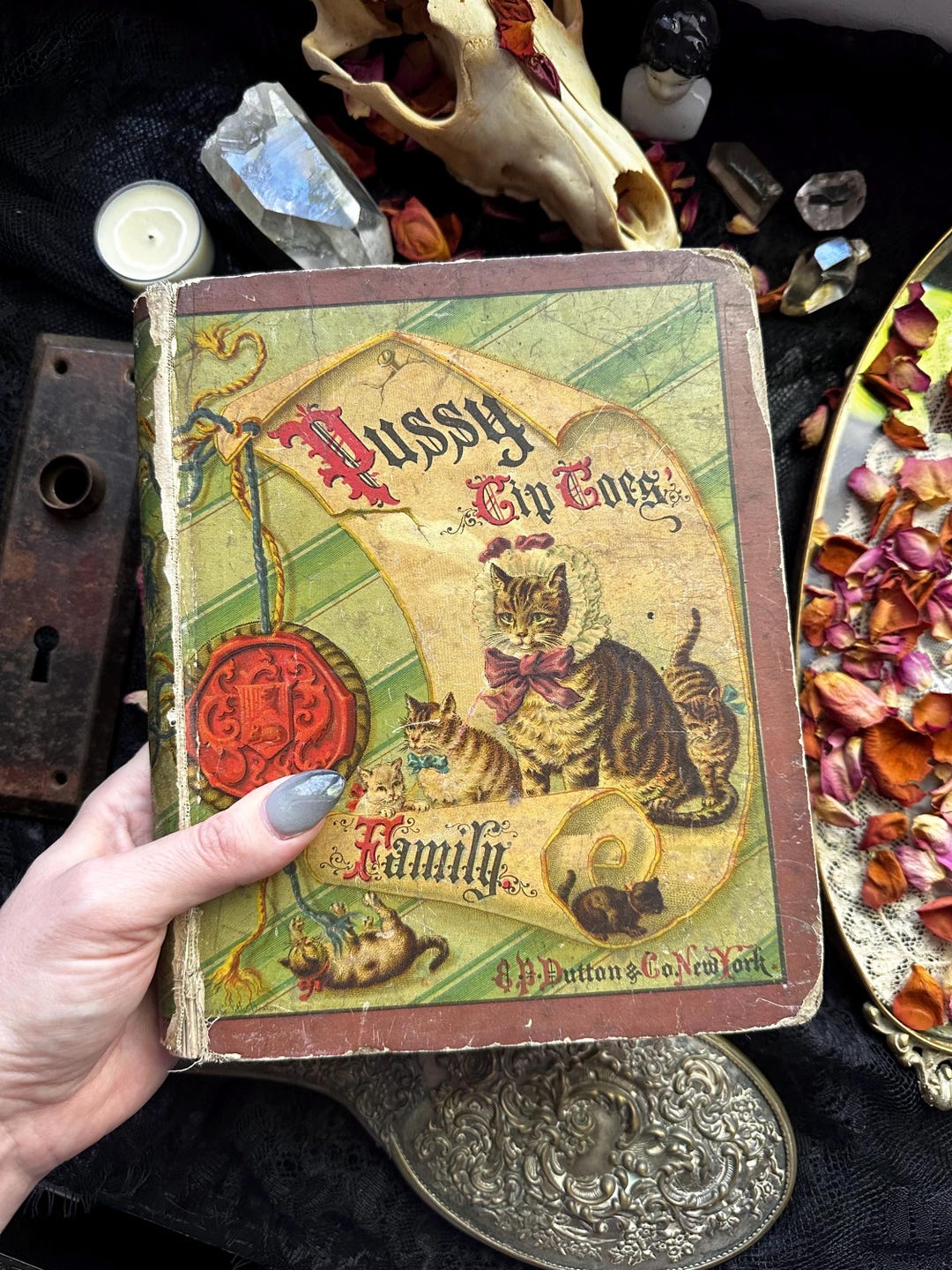 Antique Children’s Book Pussy Tip Toes Family 1870s - Etsy