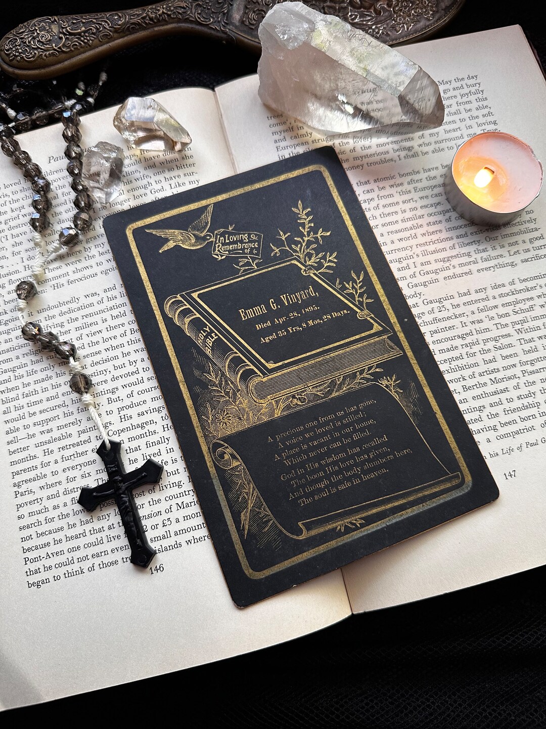 Victorian Death Announcement From 1895 Antique 1800s - Etsy