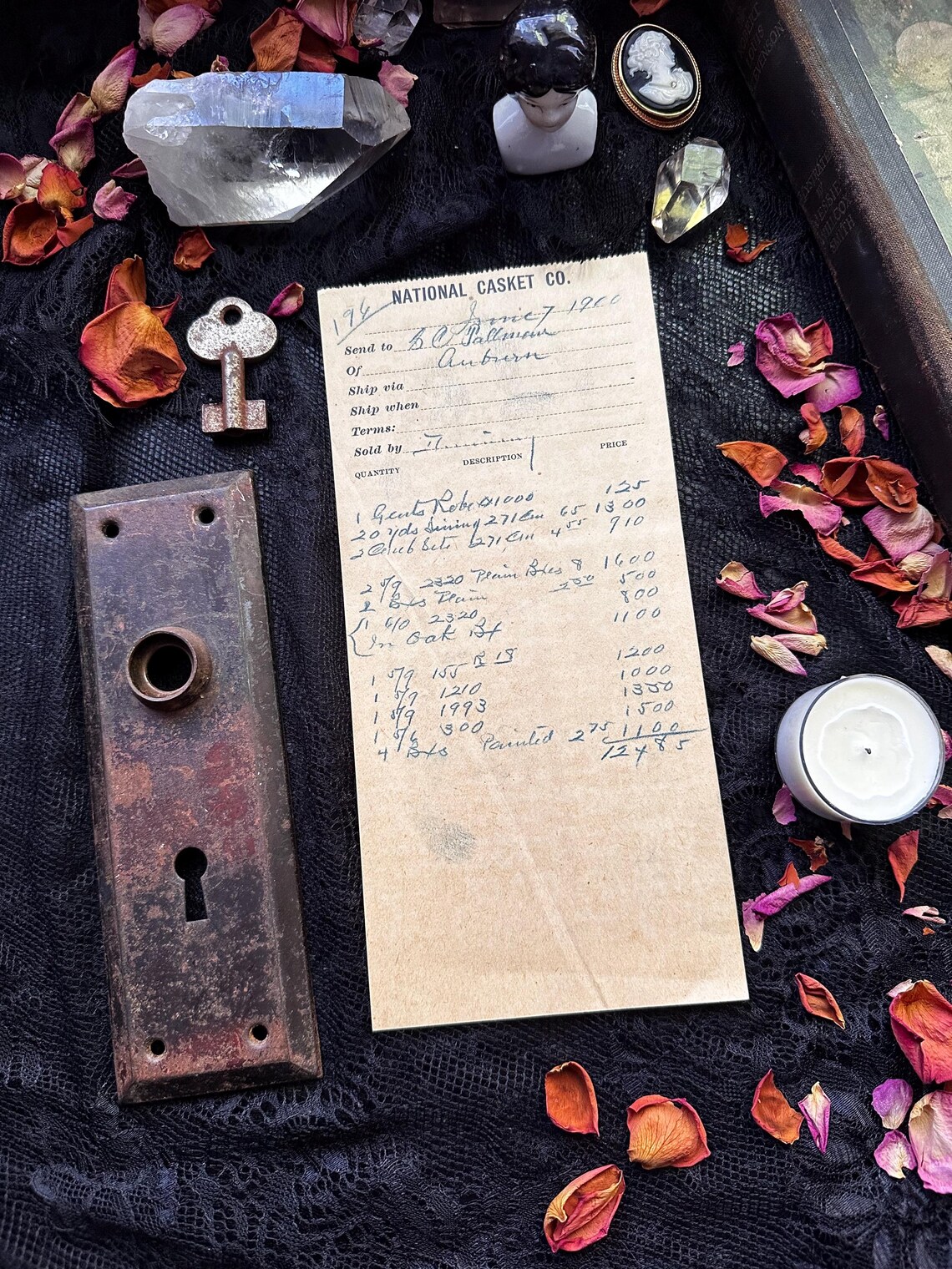 Antique 1910 Victorian Ephemera Reciept From National Casket Co ...