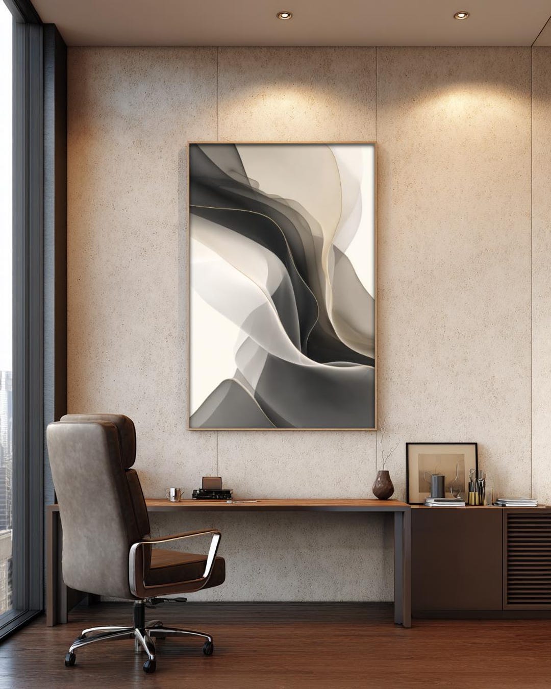 Executive Printable Office Wall Art, Modern Geometric Decor, Minimalist ...