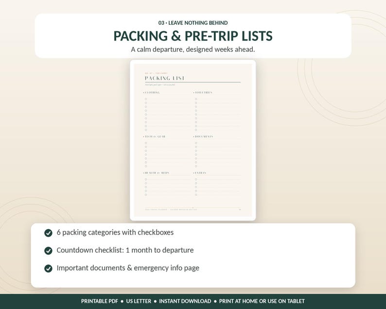 Travel Planner Printable 2026, Trip Itinerary Template, Vacation ...