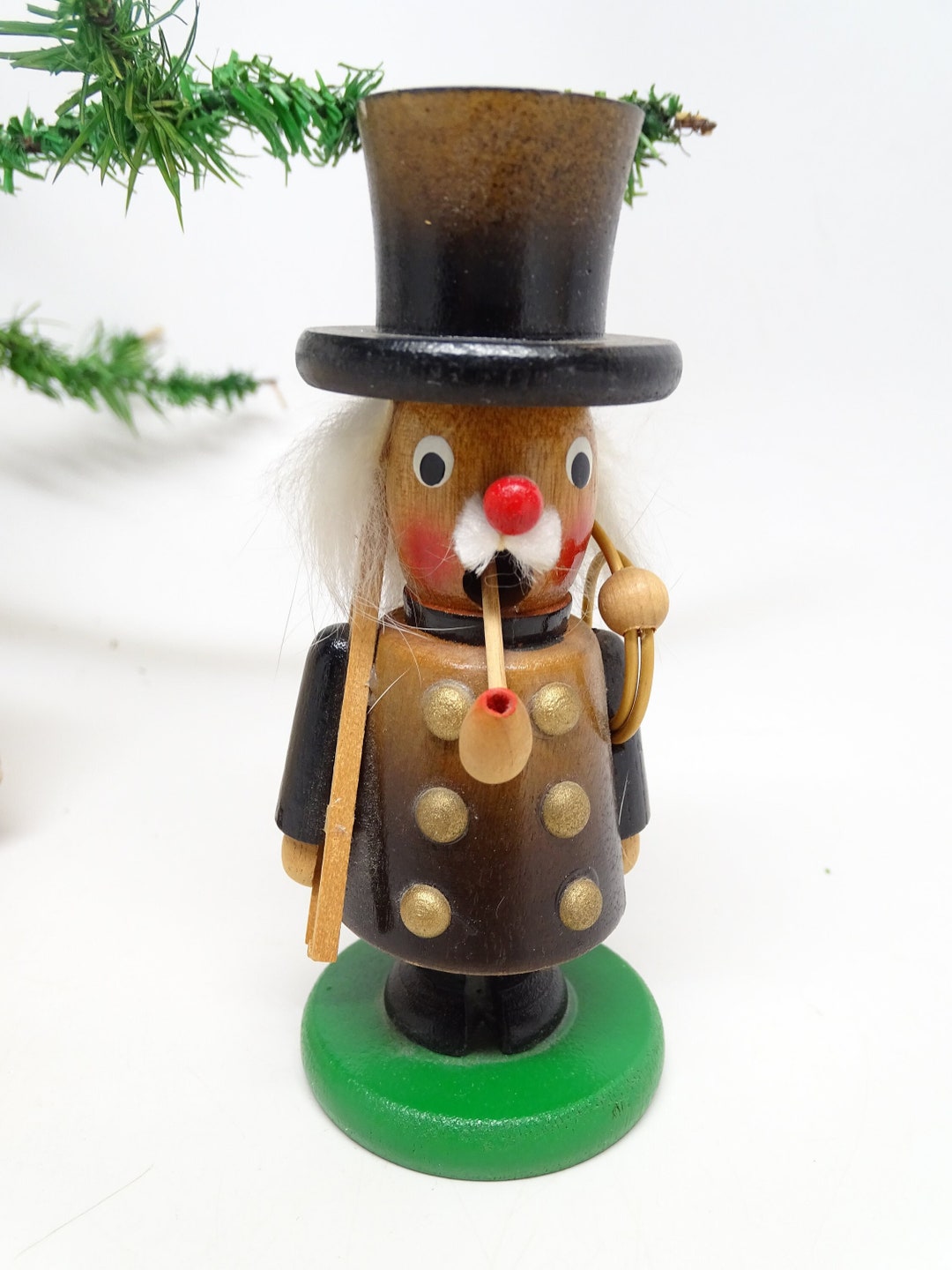 Vintage German Smoker Incense Burner, Hand Painted Wood, Chimney Sweep ...