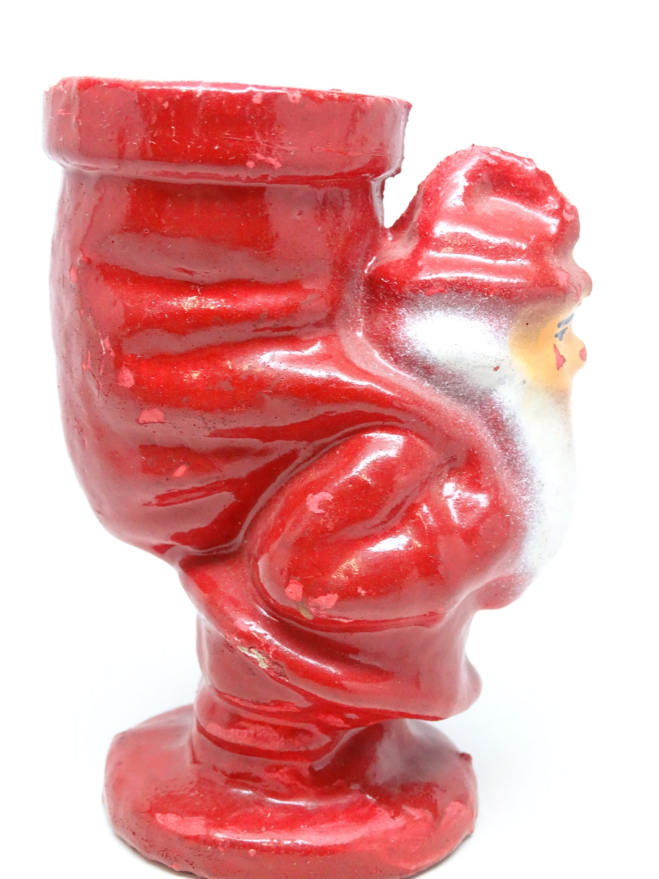 Antique 1940's Santa Candy Container Vintage Pulp Paper | Etsy