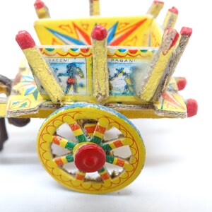 Vintage Tiny Miniature Sicilian Hand Crafted Horse & Carriage Cart ...
