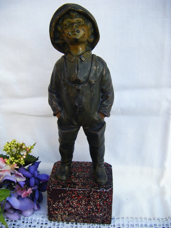 Antique Bronze Boy | Etsy