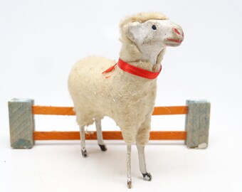 Antique German Putz Sheep | Etsy