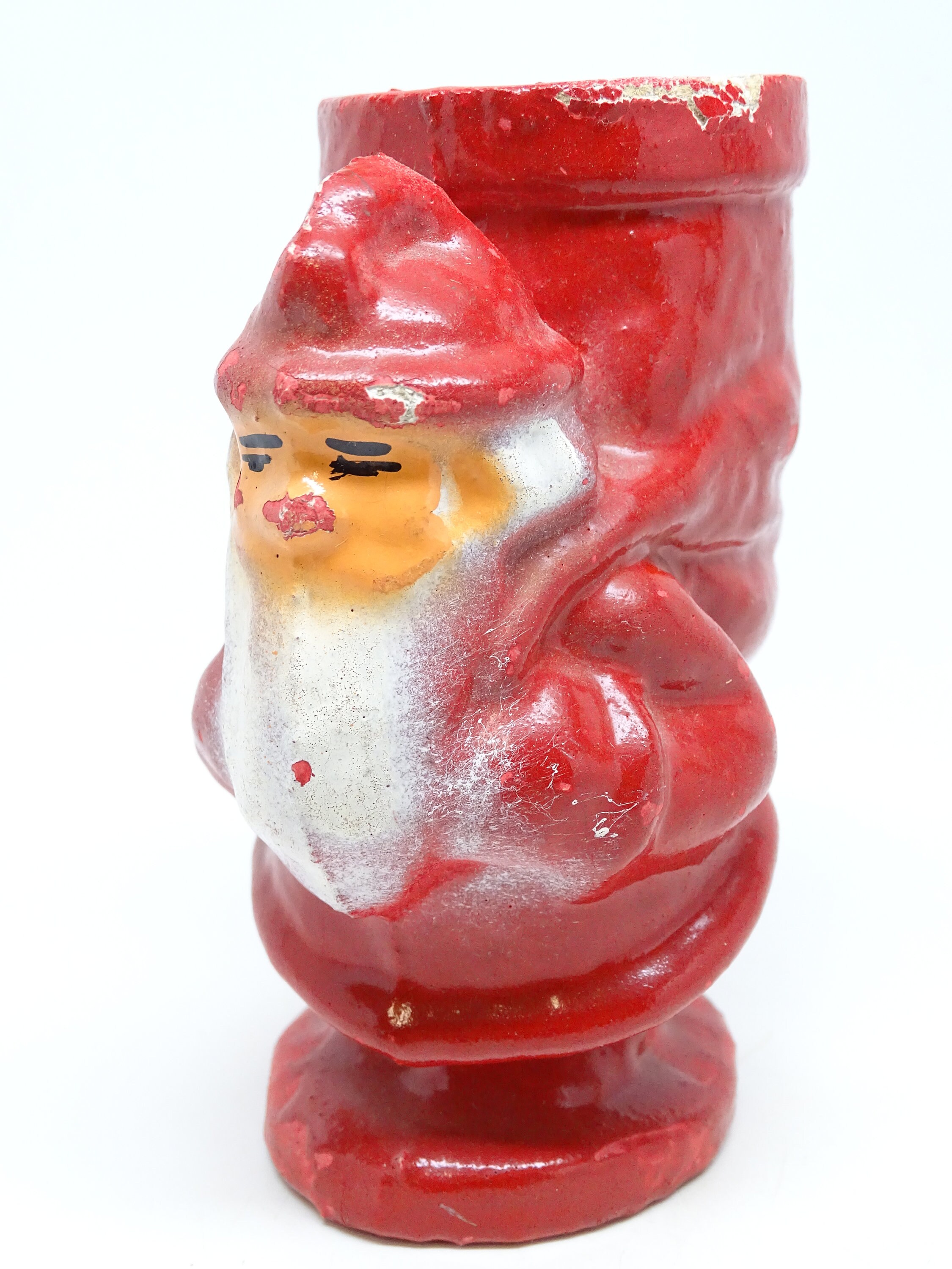 Antique 1940's Santa Candy Container Vintage Pulp Paper | Etsy