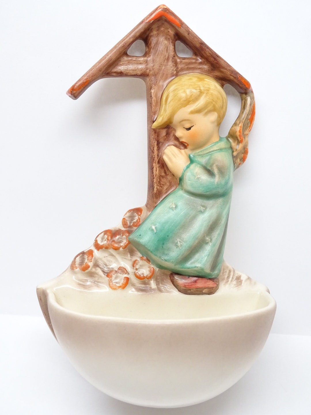 Vintage German Hummel Goebel Angel Shrine Holy Water Font #147, Hand ...