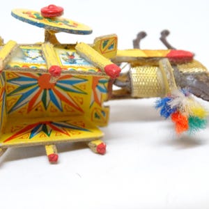 Vintage Tiny Miniature Sicilian Hand Crafted Horse & Carriage Cart ...