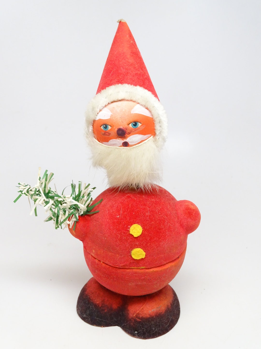 Antique German Bobble Head Santa Candy Container, Hand Painted for ...