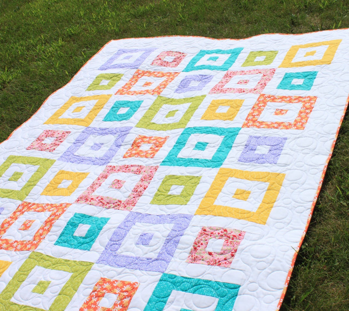 Shuffle Block 2-1/2" Strip Quilt Pattern - Multiple Sizes - PDF Version ...