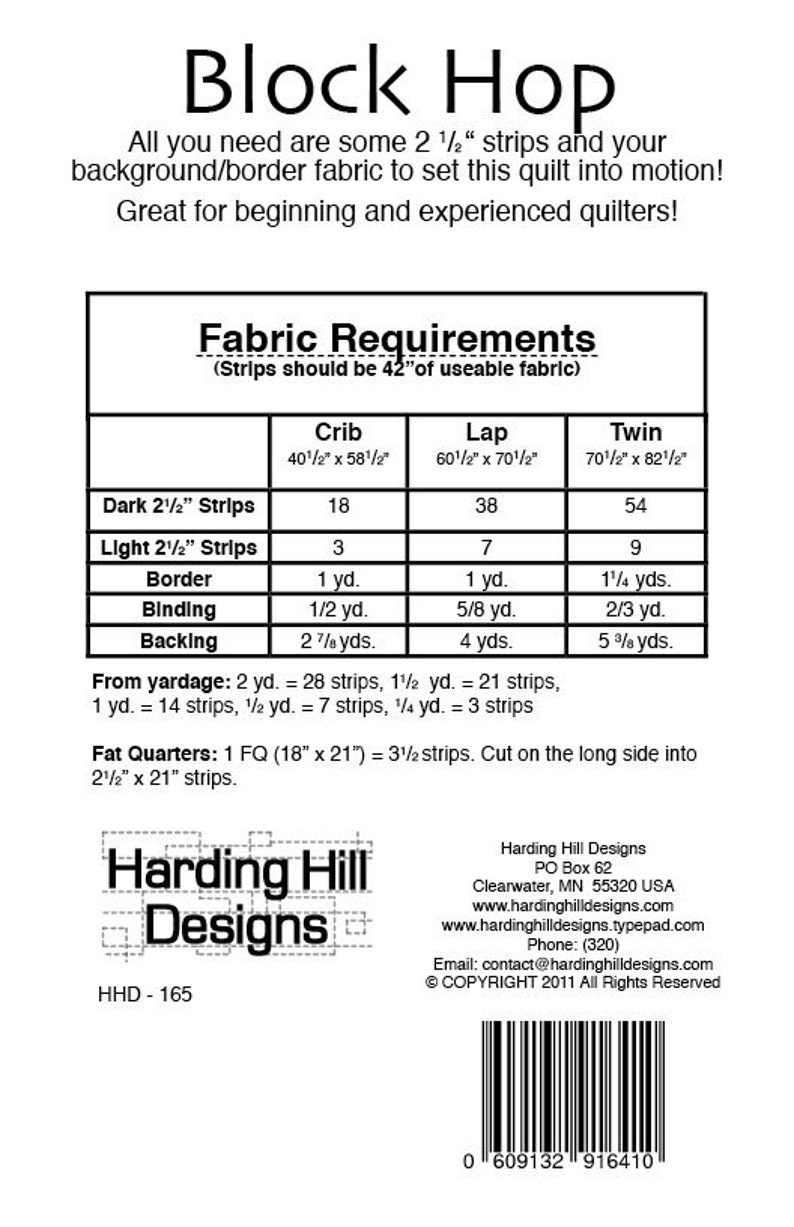 Block Hop 2-1/2" Strip Quilt Pattern - Multiple Sizes - PDF Version - Etsy