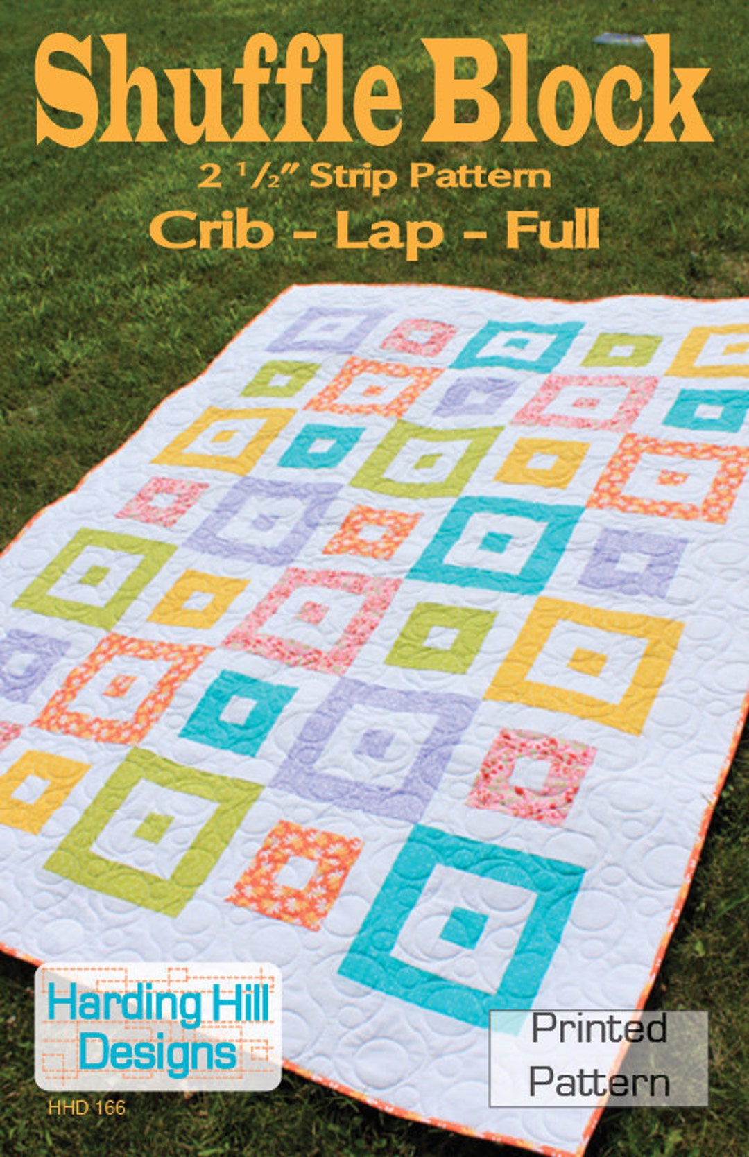 Shuffle Block 2-1/2" Strip Quilt Pattern - Multiple Sizes - Crib, Lap ...