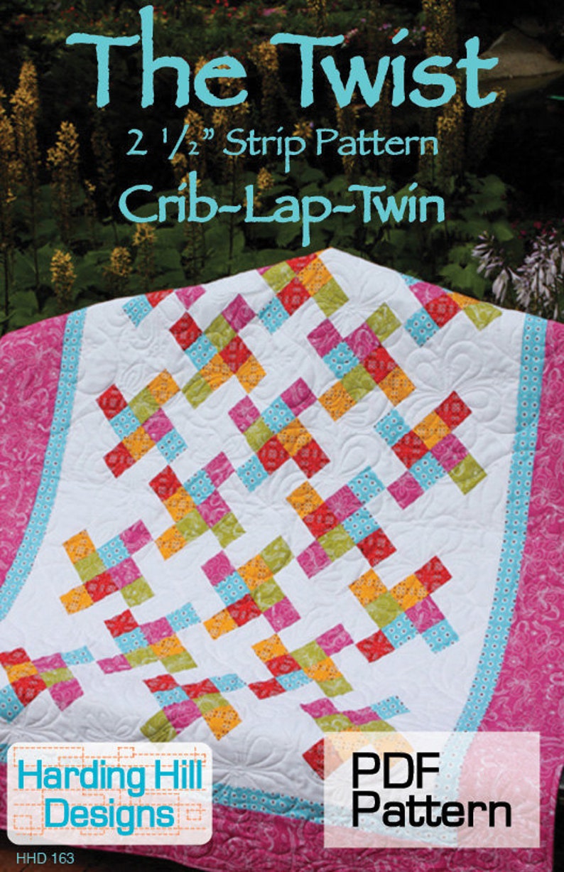 The Twist 2-1/2 Strip Quilt Pattern Multiple Sizes PDF Version - Etsy