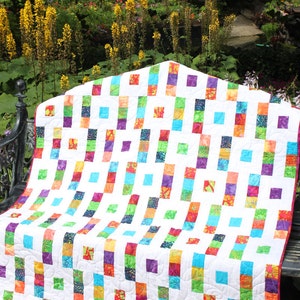 Square Step 2-1/2" Strip Quilt Pattern - Multiple Sizes - Crib to King ...