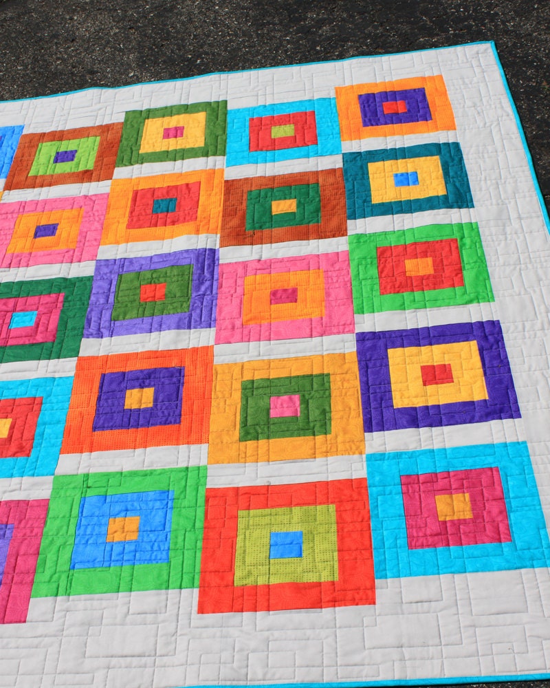 Block Hop 2-1/2" Strip Quilt Pattern - Multiple Sizes - Crib, Lap, Twin ...