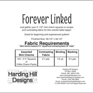 Forever Linked - Mini Charm Table Topper Pattern - Etsy