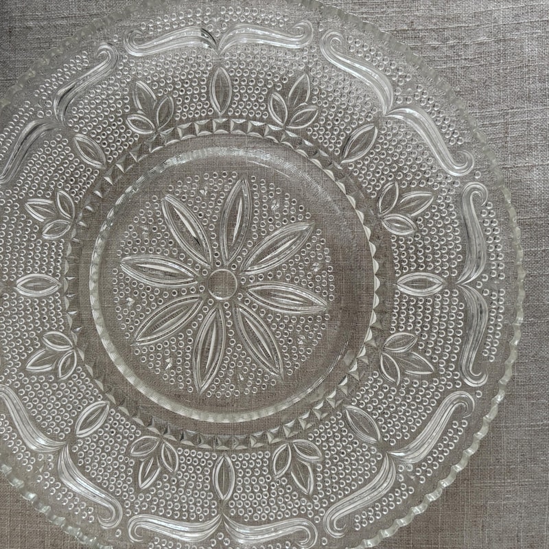 Federal Glass Cake Platter - Etsy