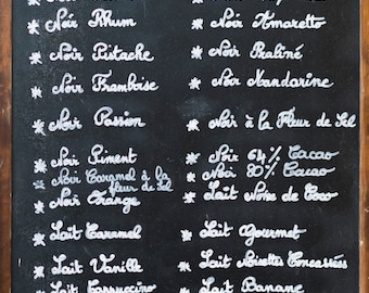Paris Chalkboard Photography Menu Sign Fine Art Photography | Etsy