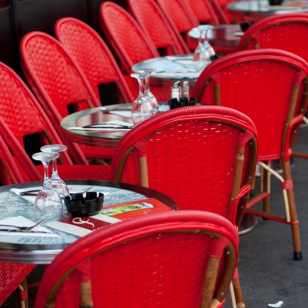 Red Chairs - Etsy
