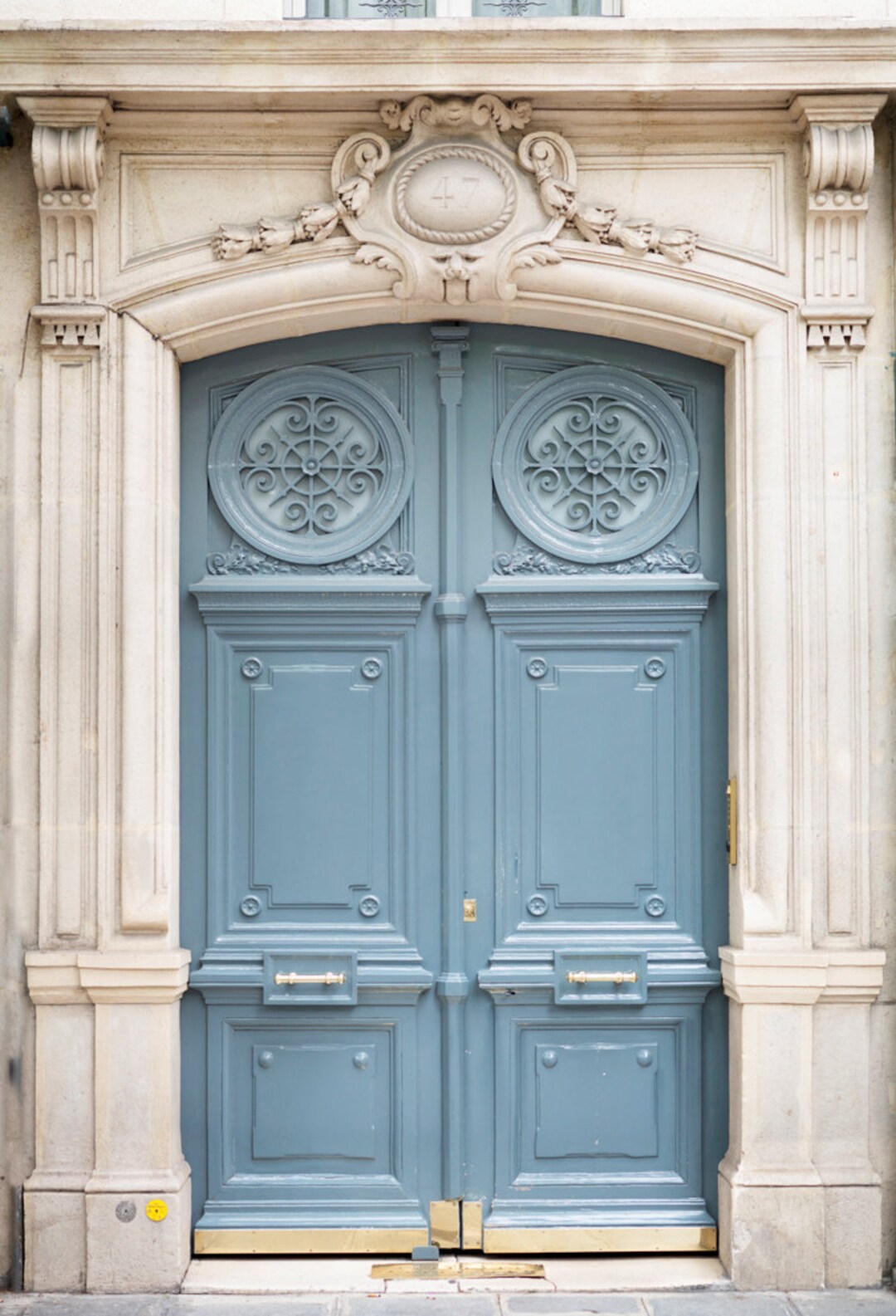 Paris Photography Paris Blue Door Number 47, Travel Photograph, Paris ...
