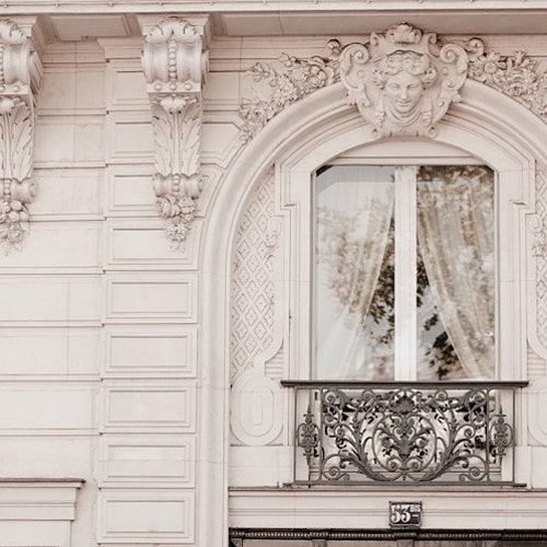 Paris Photograph Baroque Window Classic Black and White - Etsy