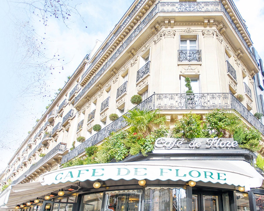 Paris Photograph, Cafe De Flore, Large Wall Art, Paris Decor, Paris ...