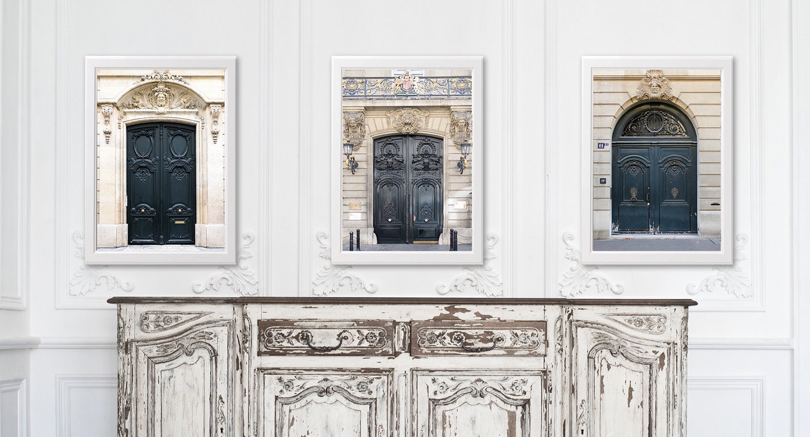 Paris Photography Set Elegant Black Paris Doors Collection | Etsy