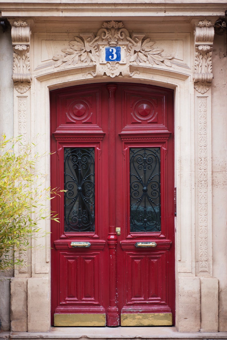 Paris Photograph - Red Door Number Three, Fine Art Photograph, Parisian ...
