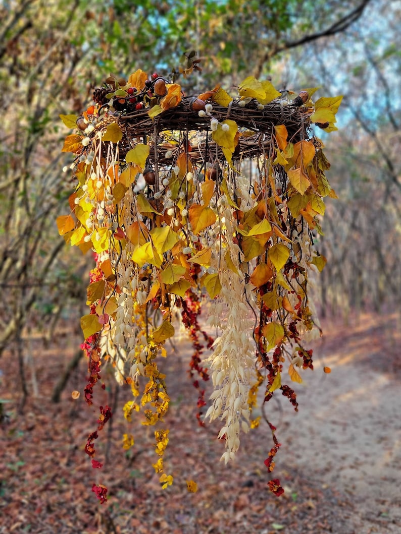 Cottagecore Fall Floral Chandelier Craft Tutorial - DIY Fall Wedding ...