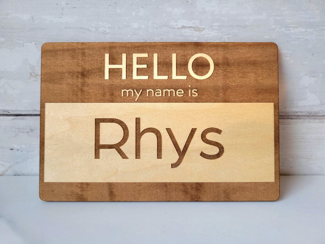 Hello My Name is Sign, Newborn Name Sign, Hello Sign for Babies or Pets ...