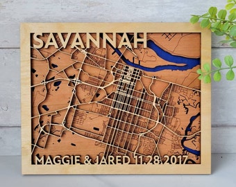 Laser Cut Town Map - Etsy