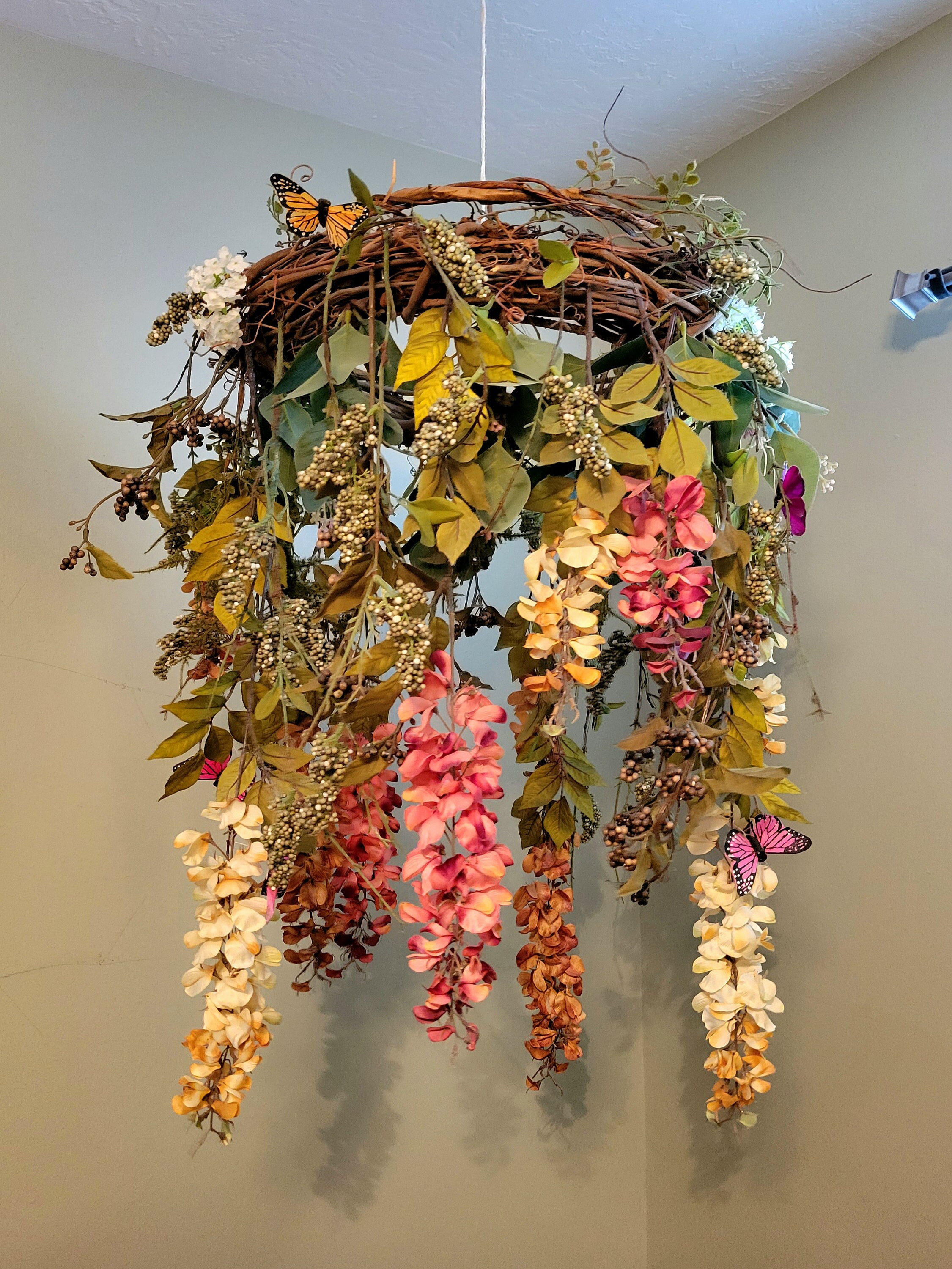 Cottagecore Floral Chandelier Craft Tutorial - Home and Nursery, DIY ...