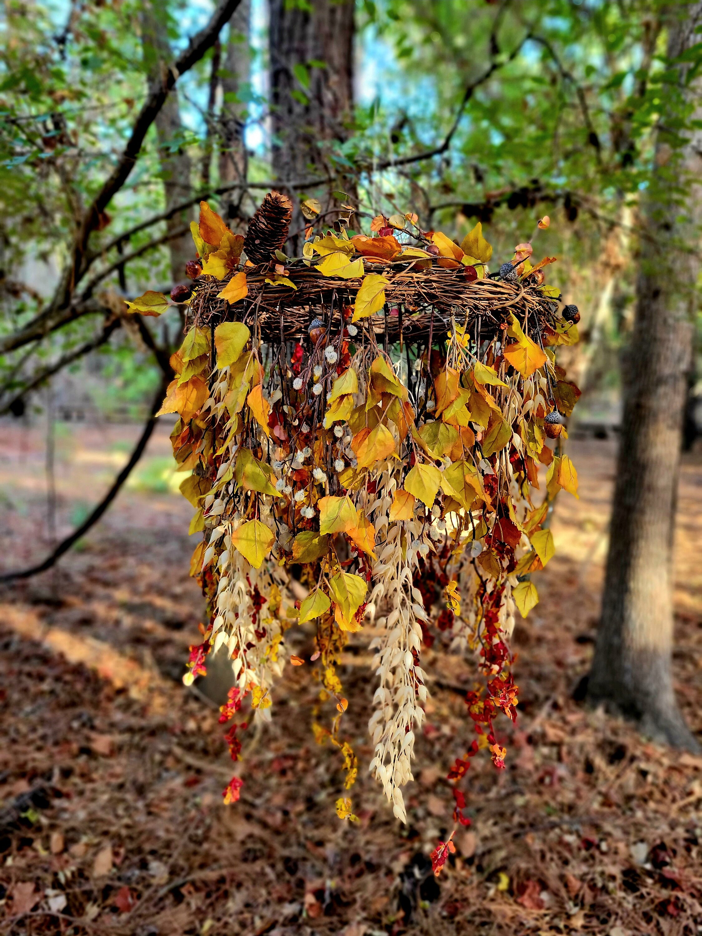 Cottagecore Fall Floral Chandelier Craft Tutorial DIY Fall Wedding ...