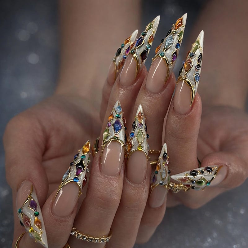 Extra Large Fake Nails - Etsy