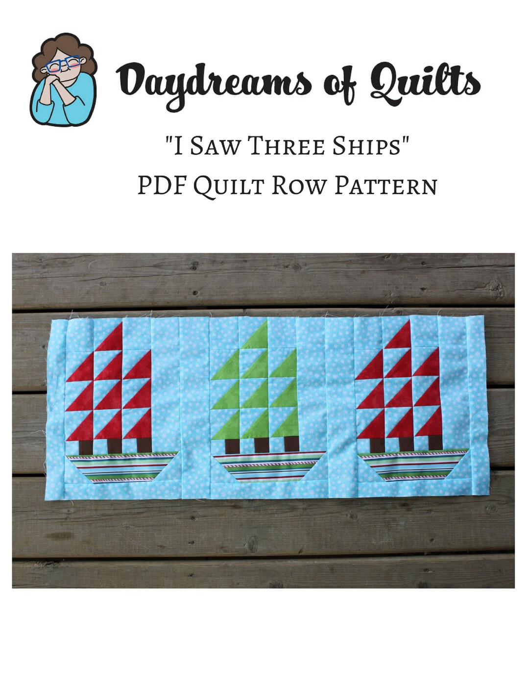 Three Ships PDF Quilt Row Pattern - Etsy