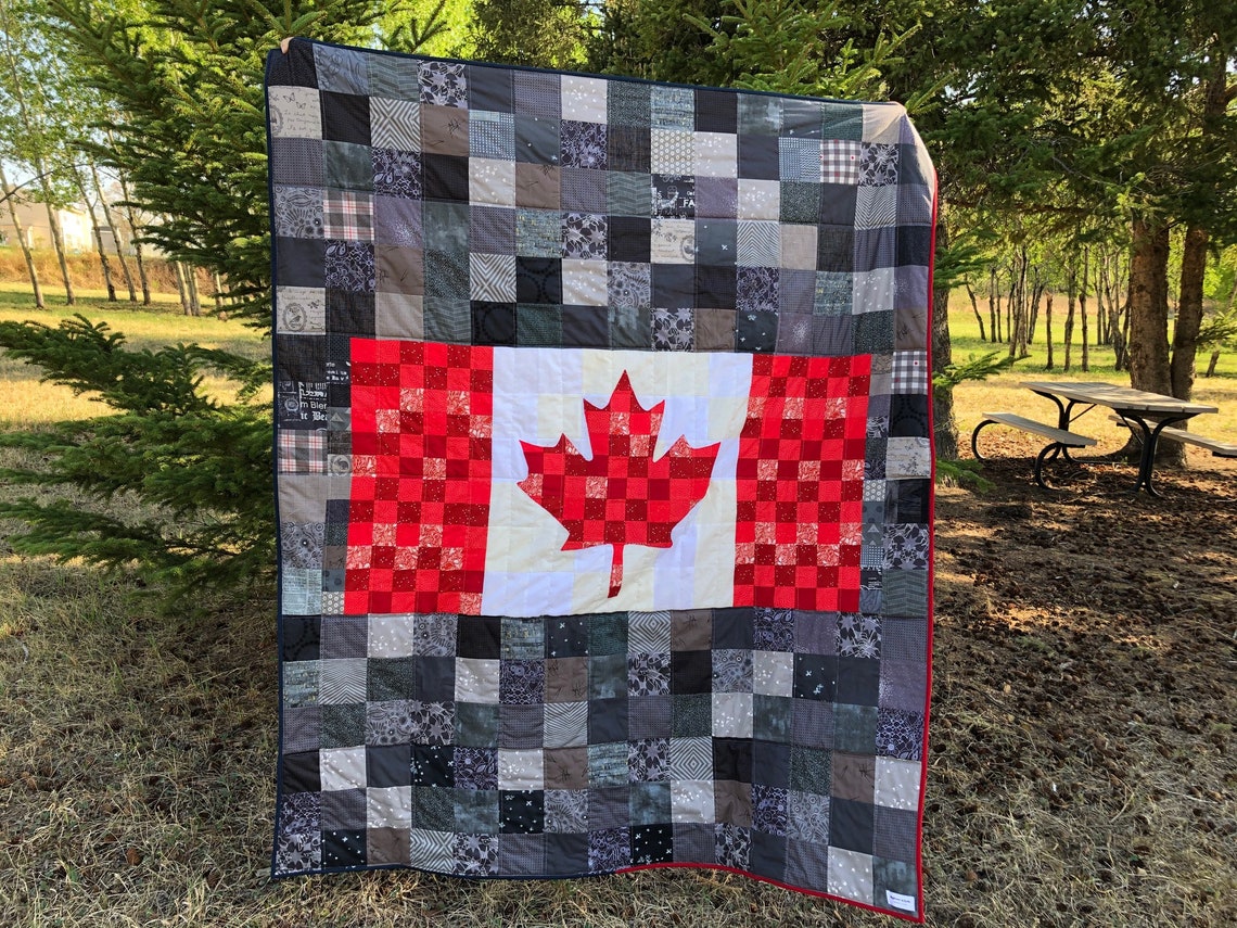 Canadian Flag Throw Quilt PDF Quilt Pattern Canada Day Quilt - Etsy