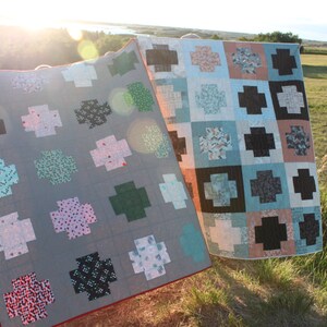 Modern Plus Quilt PDF Pattern, Charm Pack Quilt Pattern - Etsy