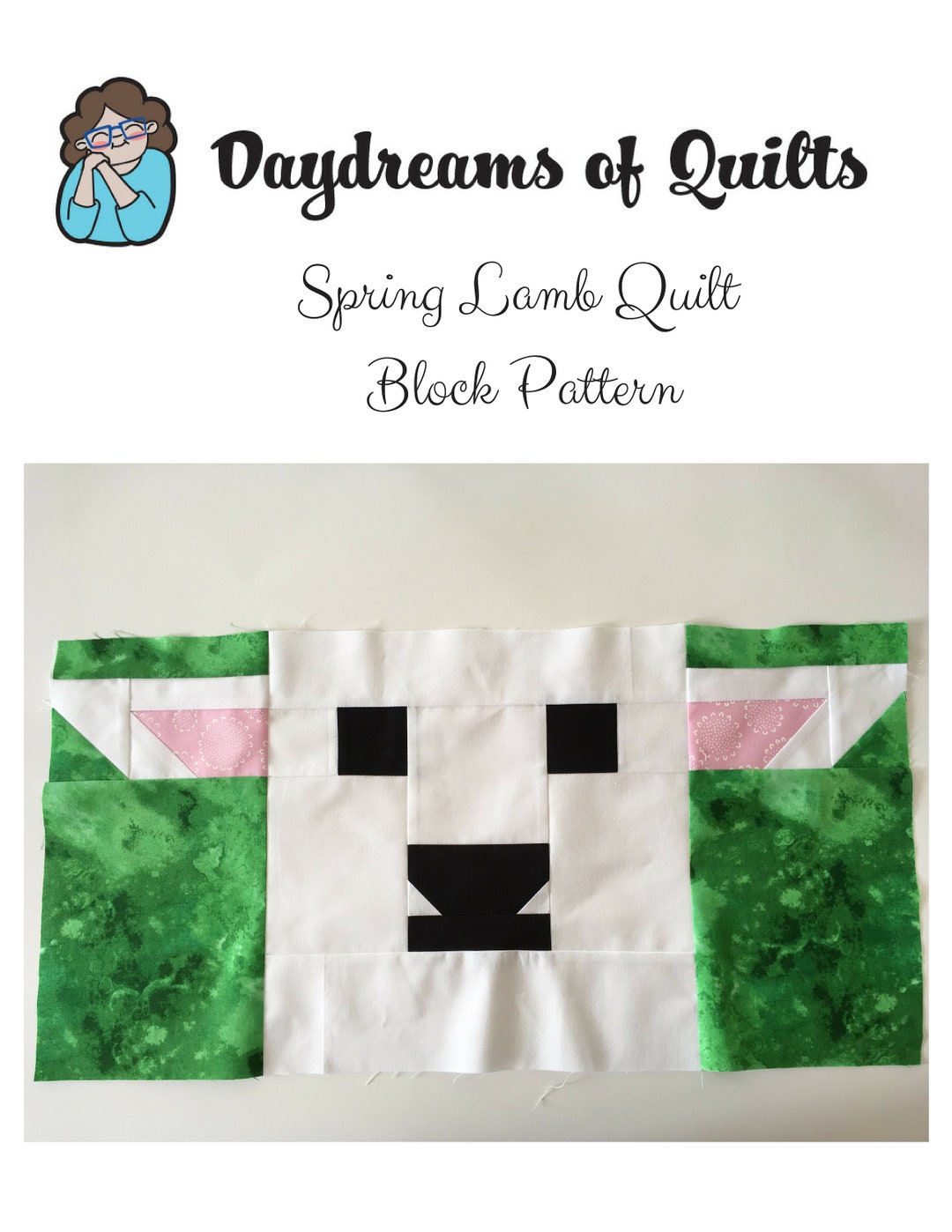 Spring Lamb Quilt Block Pattern, Digital Quilt Block PDF Pattern - Etsy