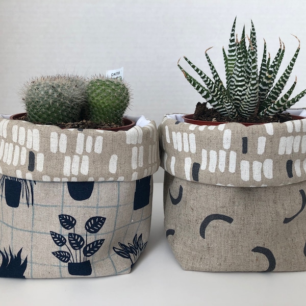Linen Plant Pots - Etsy