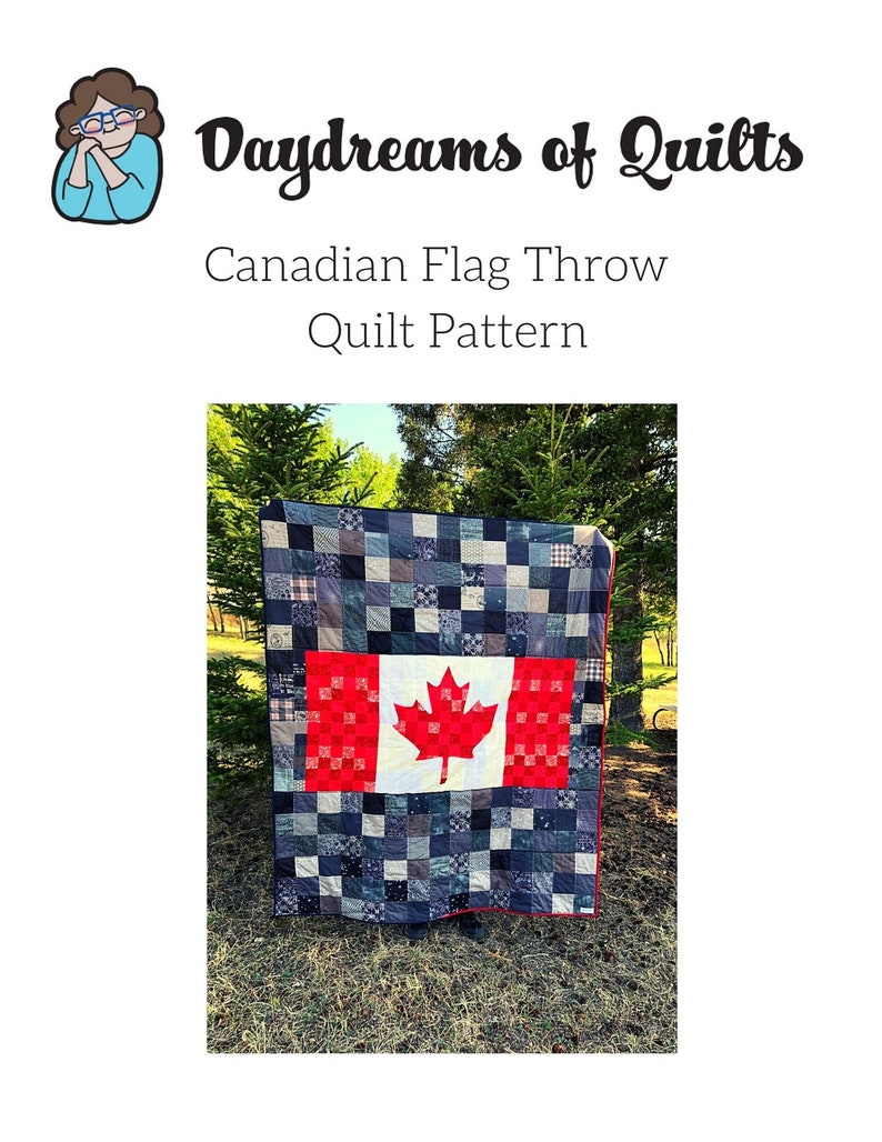 Canadian Flag Throw Quilt PDF Quilt Pattern Canada Day Quilt - Etsy