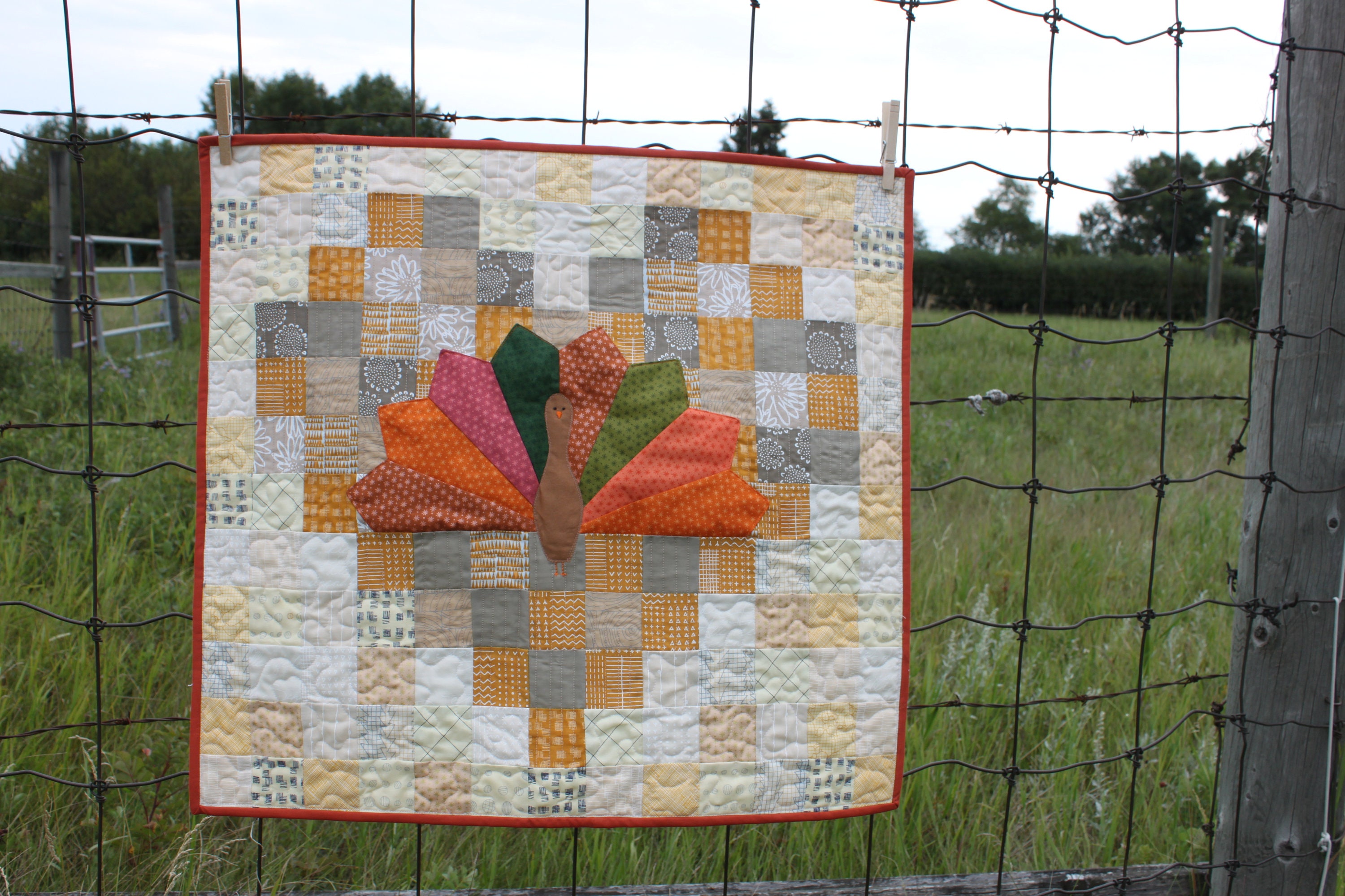 Turkey Quilt Pattern Thanksgiving Quilt Pattern Fall Mini - Etsy Canada