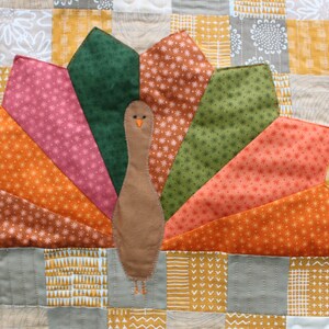 Turkey Quilt Pattern Thanksgiving Quilt Pattern Fall Mini - Etsy