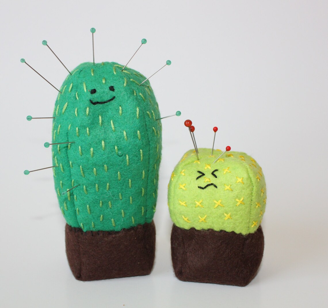 Pincushion Pattern Cute Cactus Kawaii Cacti Wool Felt | Etsy