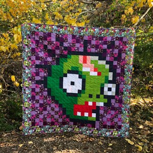 Zombie Quilt Pattern Pixelated Zombie Pattern Halloween - Etsy Canada