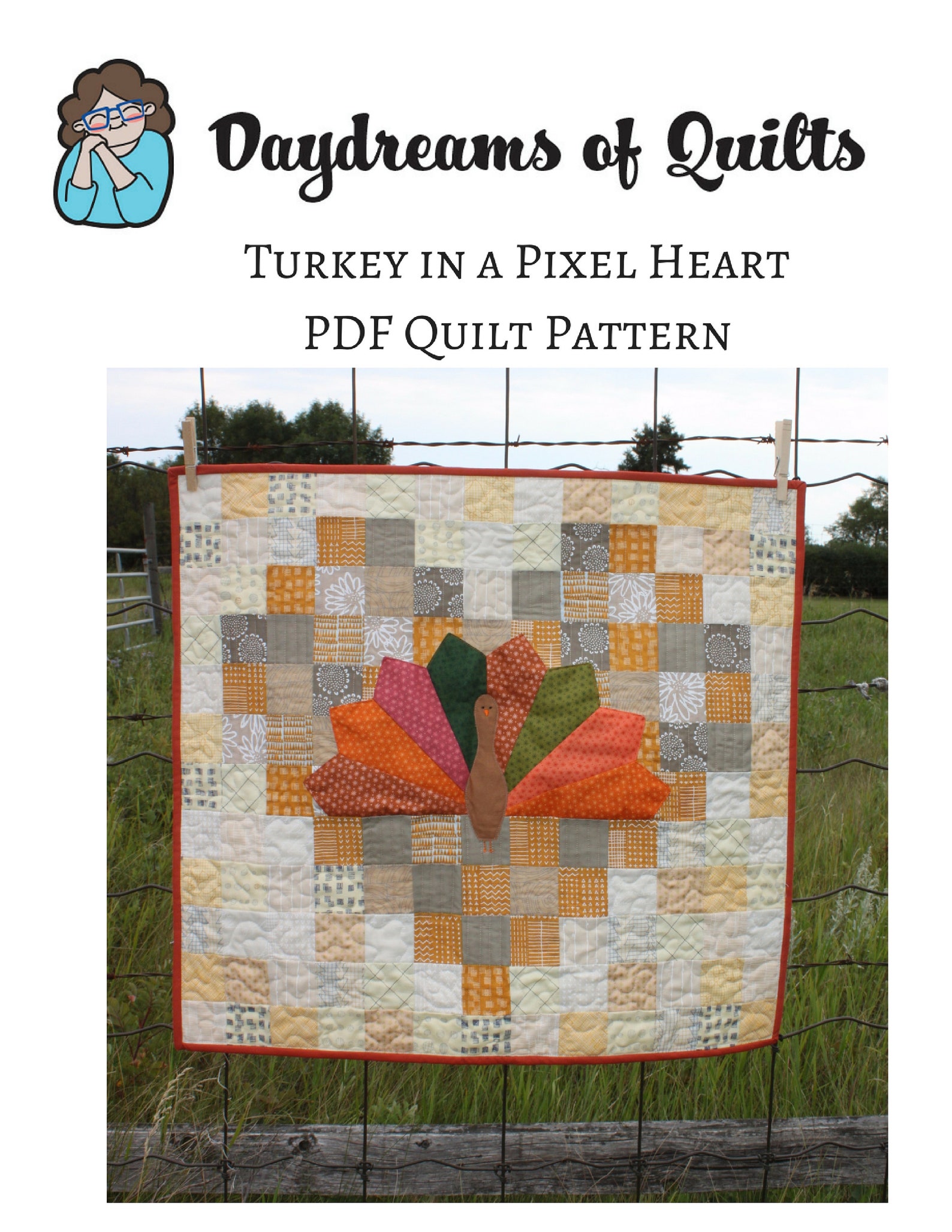 Turkey Quilt Pattern Thanksgiving Quilt Pattern Fall Mini - Etsy Canada