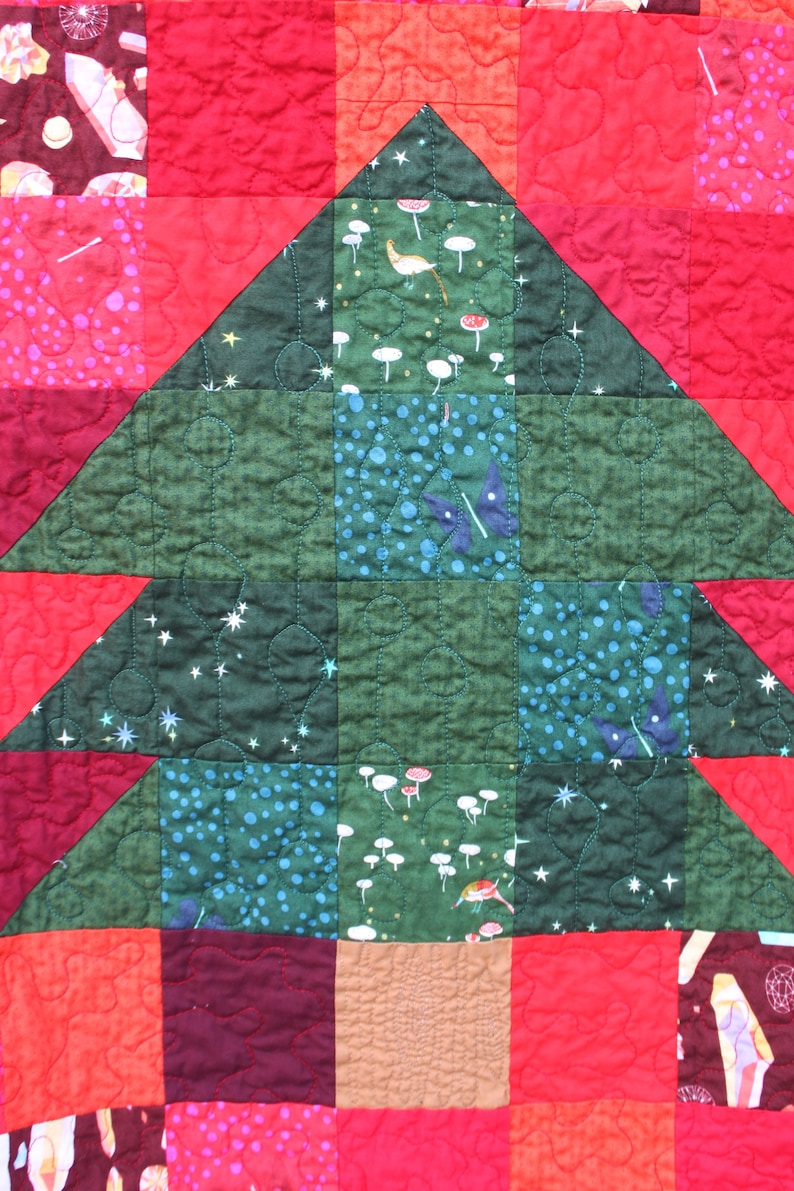 Christmas Quilt PDF Pattern Christmas Tree Quilt charm | Etsy